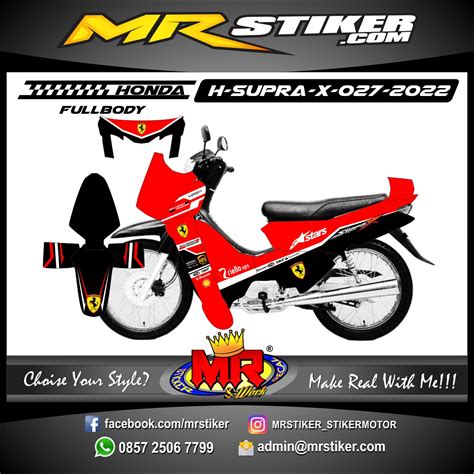 Stiker Motor Decal Honda Beat New FullBody Wrap Graphic Purple Neon Blue Race Line Stiker