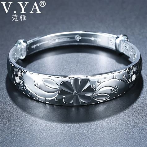 Vya Adjustable Bracelet Bangle 999 Sterling Silver Jewelry Expandable