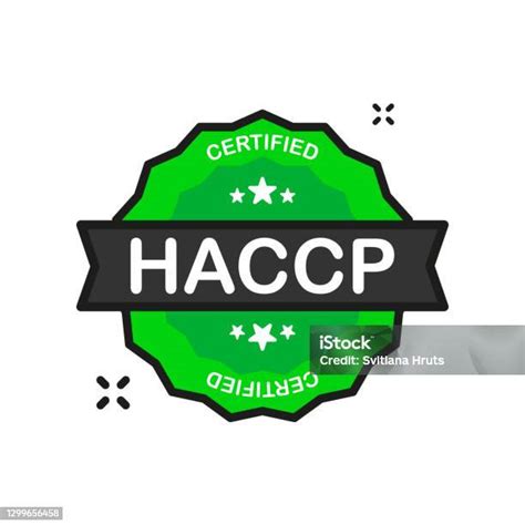 흰색 배경에 플랫 스타일로 Haccp 배지 녹색 스탬프 아이콘 벡터 그림입니다 가리키기에 대한 스톡 벡터 아트 및 기타 이미지 가리키기 건강관리와 의술 검증 Istock