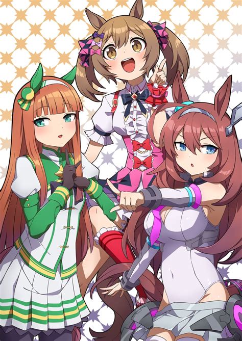 Silence Suzuka Mihono Bourbon And Smart Falcon Umamusume Drawn By 1