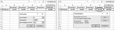 Doelzoeken In Excel Computer Creatief
