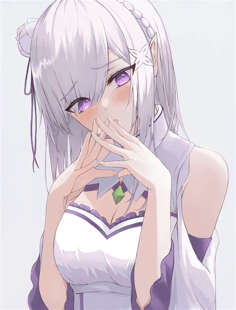 Emilia Re Zero Kara Hajimeru Isekai Seikatsu Drawn By Fleur Danbooru