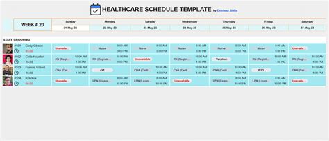 Employee Scheduling Template Free Customizable And Error Free Options