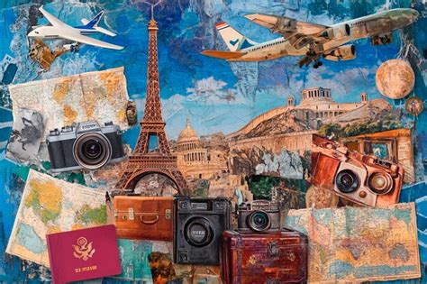 A Collection Of Cameras And A Passport Are Displayed In Front Of A
