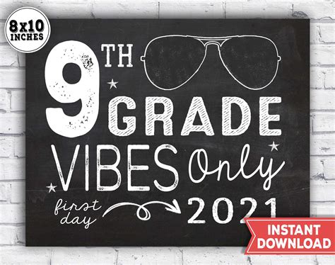 First Day Of 9th Grade Sign First Day Of High School Sign 2022