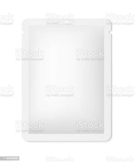 화장품 마스크에 대 한 흰색 패키지 봉지 벡터 현실적인 모의 최대 흰색 배경에 고립 페이셜 마스크에 대한 스톡 벡터 아트 및 기타 이미지 페이셜 마스크 플라스틱 흰색