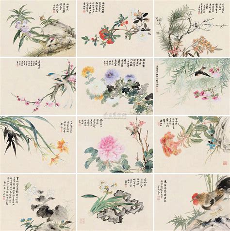 倪耘 辛酉（1861）年作 江南春色册 册页 （十二开）朵云轩 2011秋季艺术品拍卖会上海朵云轩拍品价格图片拍卖专场拍卖会预展