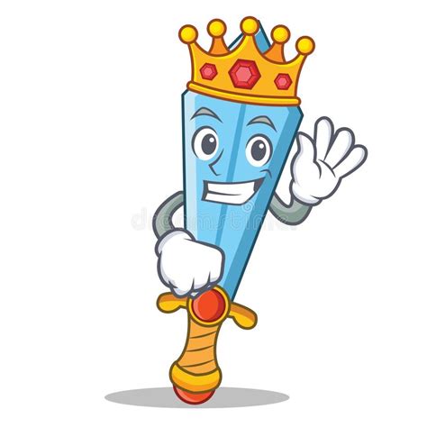 Estilo Smirking Dos Desenhos Animados Do Caráter Da Espada Ilustração