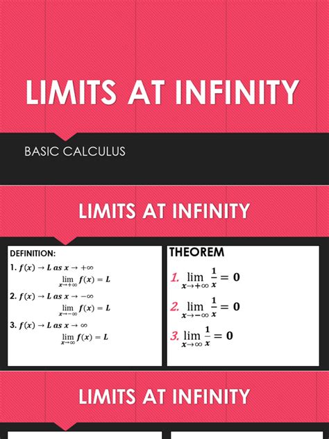 Limits At Infinity Pdf Infinity Mathematics