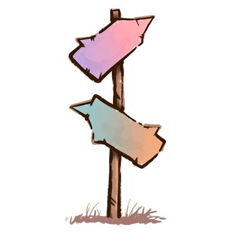 Premium Ai Image Illustration Of A Wooden Signpost With Arrows