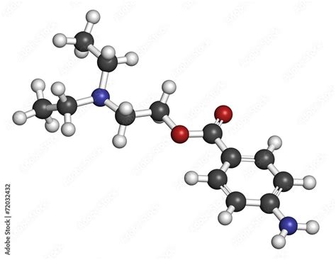 Procaine Topical Anesthetic Drug Molecule Stock Illustration Adobe Stock
