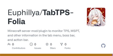 Github Euphillya Tabtps Folia Minecraft Server Mod Plugin To Monitor