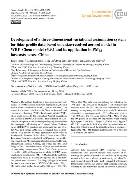 Pdf Development Of A Three Dimensional Variational Assimilation