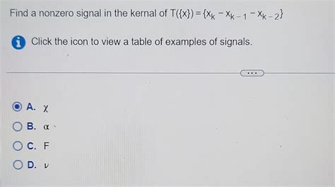 solved nd a nonzero signal in the kernal of