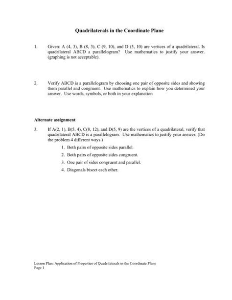 U4t2slt22 Classifying Quadrilaterals In The Coordinate Plane