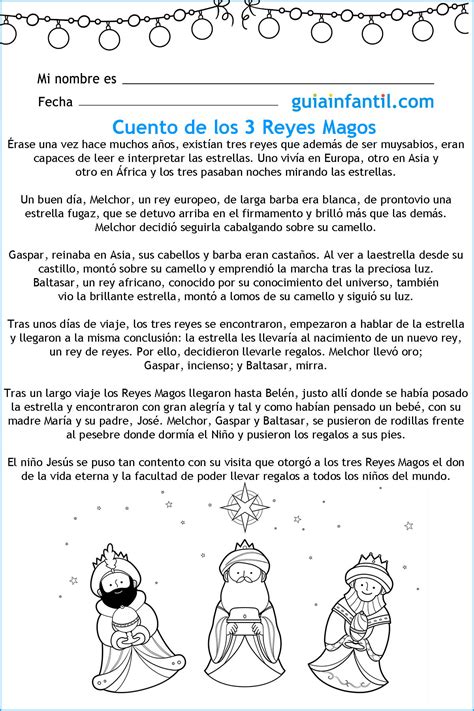 Cuento de los Reyes Magos de Oriente para niños 2023