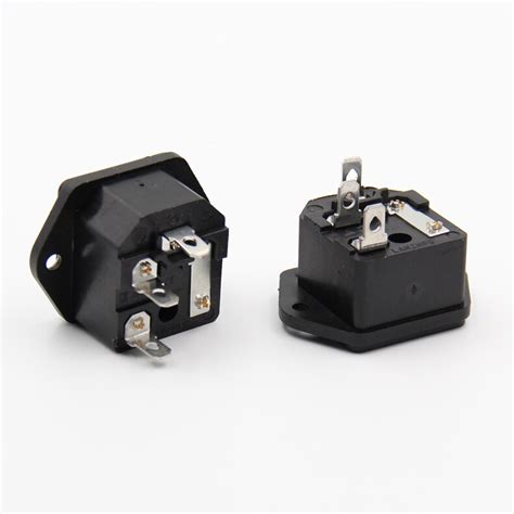 Paneelgemonteerde 3 Pin Iec 60320 C14 Inlet Man Po Vicedeal