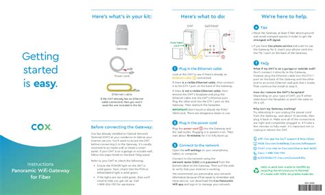 How To Install Your Cox Internet Panoramic Wifi Gateway Cox Panoramic