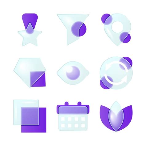 Glass Icon Set Vectors And Illustrations For Free Download