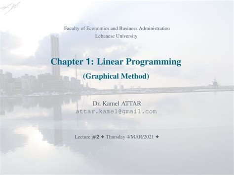 Linear Programming Graphical Method PPT