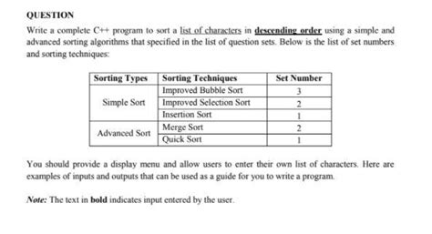 Solved QUESTION Write A Complete C Program To Sort A List Chegg