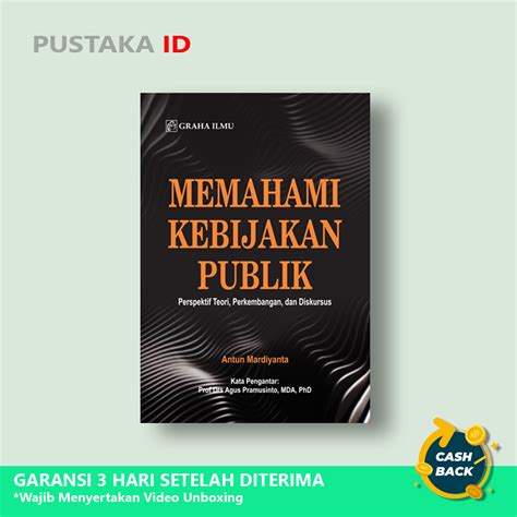 Jual Buku Memahami Kebijakan Publik Perspektif Teori Perkembangan