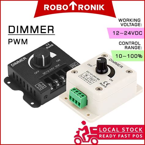 PWM LED Dimmer V V DC For LED Light Strip Brightness Control A A Shopee Malaysia