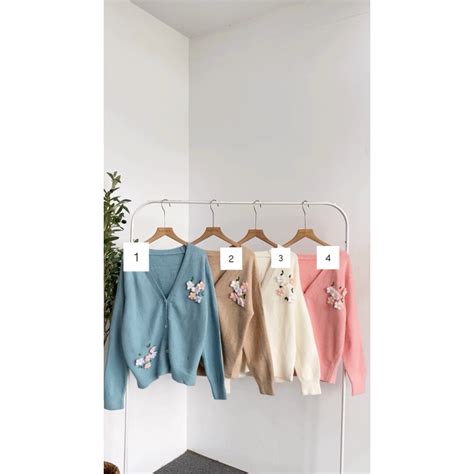 Jual Cardigan Bunga New Rum Anya Shopee Indonesia