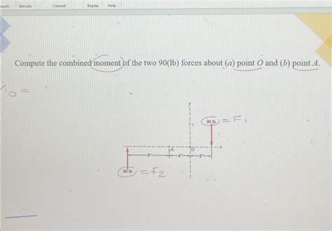 Solved Compute The Combined Moment Of The Two Lb Forces Chegg