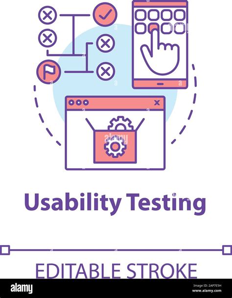 Usability Testing Concept Icon Software Development Stage Idea Thin