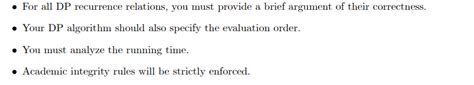 Solved For All Dp Recurrence Relations You Must Provide A