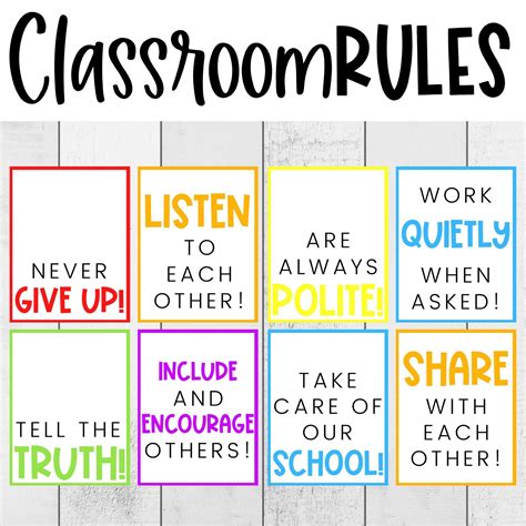 Classroom Decor Classroom Rules Expectations Rainbow Theme Classroom