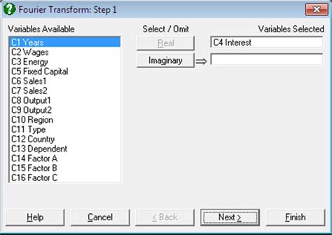 Unistat Statistics Software Fourier Analysis