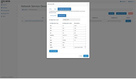 Remove Not Clickable Remove Parameter Buttons · Issue 83 · Openbaton