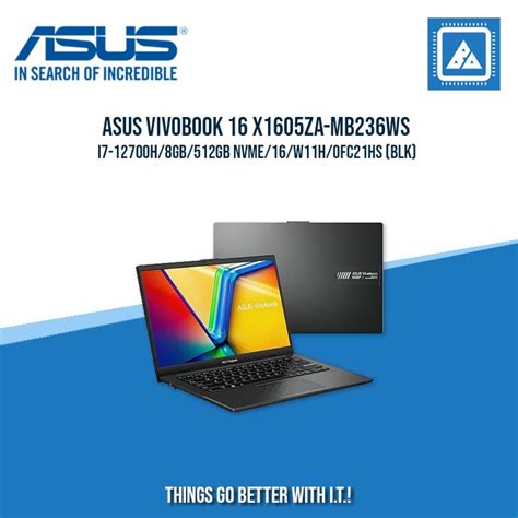 Asus Vivobook 16 X1605za Mb236ws I7 12700h8gb512gb Nvme Best For F