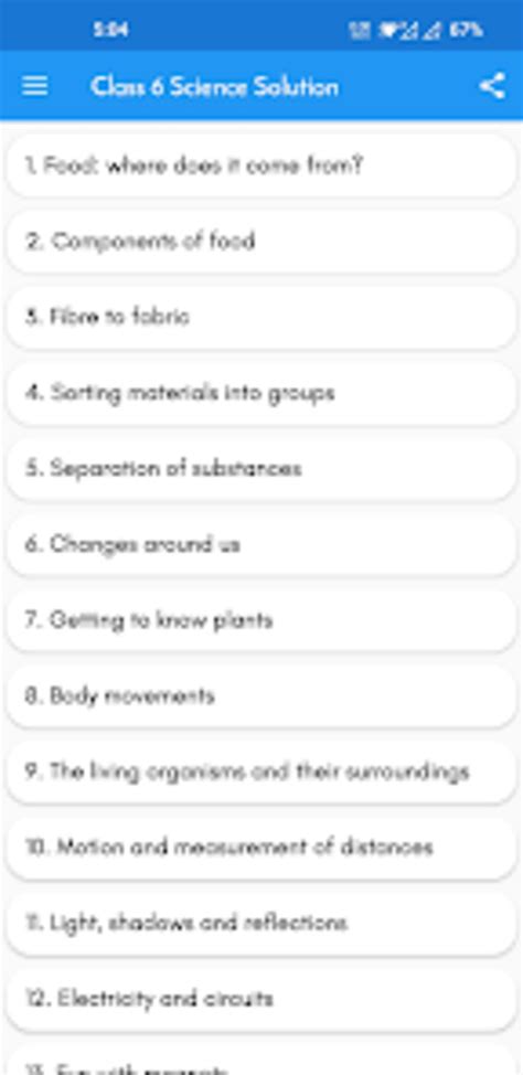 Class 6 Ncert Science Solution For Android Download