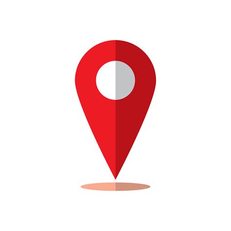 Map Pointer Icon Simple GPS Location Symbol On White Background Flat Design Style EPS