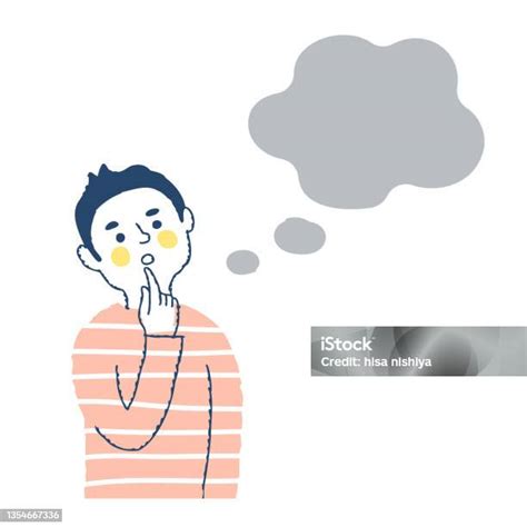ชายหนุ่มคิดฟองคําพูด ภาพประกอบสต็อก ดาวน์โหลดรูปภาพตอนนี้ ฟองความคิด ฟองคำพูด กังวล