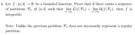 Solved 4 Let F Ab →r Be A Bounded Function Prove That If