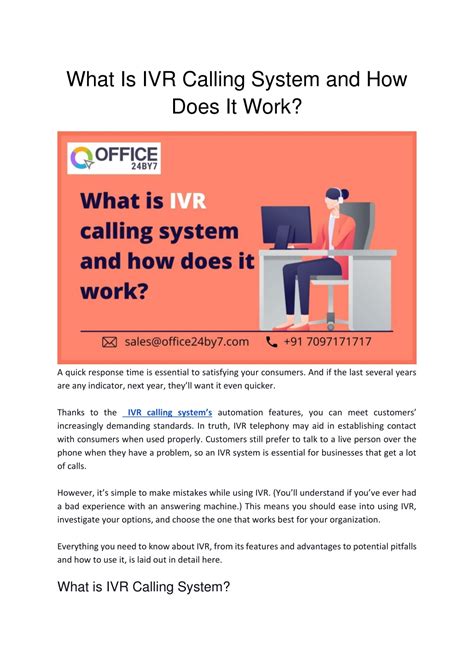 Ppt What Is Ivr Calling System And How Does It Work Powerpoint Presentation Id11593697