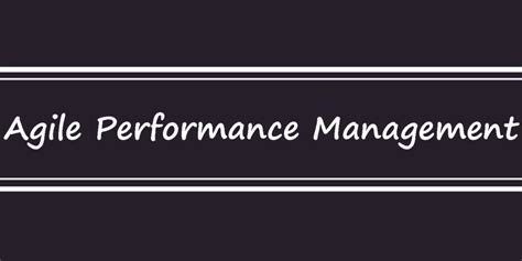 Agile Performance Management Rennebo