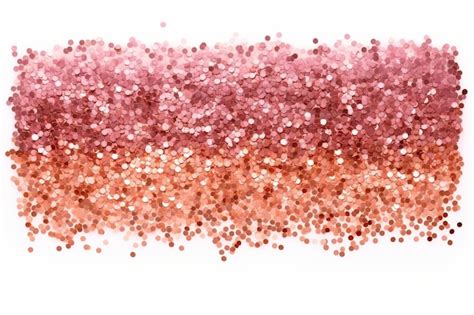 Premium Photo Rose Gold Border Glitter With Color Effect On White Background