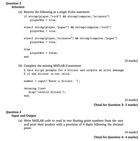 Solved Question 3 Selection A Rewrite The Following Single