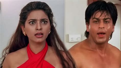 बॉस की इज्जत बचाने के लिए शाहरुख़ खान टॉवल में पंहुचा जूही चावला के