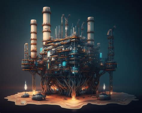 Premium Ai Image Oil Gas Industry Business Created With Generative Ai