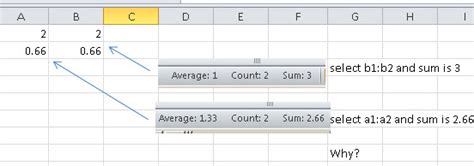 Solved Excel Status Bar Sum Incorrect Experts Exchange