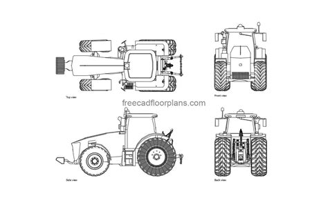 John Deere Tractor Free Cad Drawings