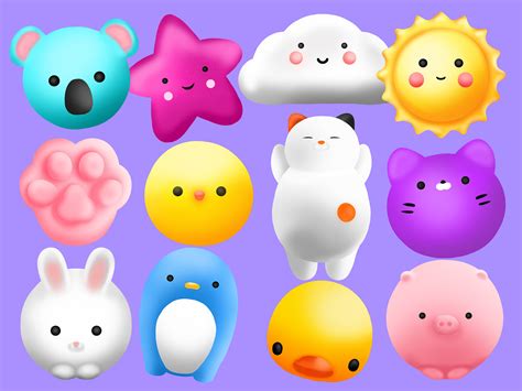 Squishy Clipart Bundle Kawaii Clipart Squishy Clip Ar