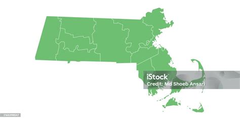 Massachusetts Administrative Map Counties Map Of Massachusetts Blank