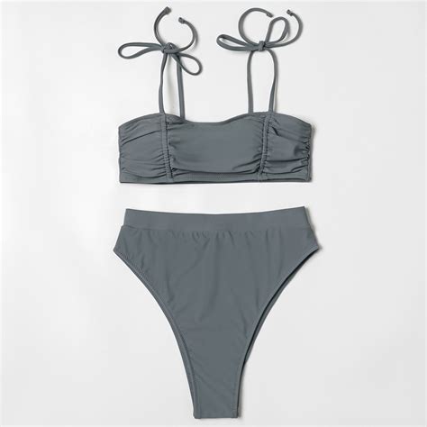 Ribbed Strap Bikini Swimwear Women Sexy Bathing Suits China Women